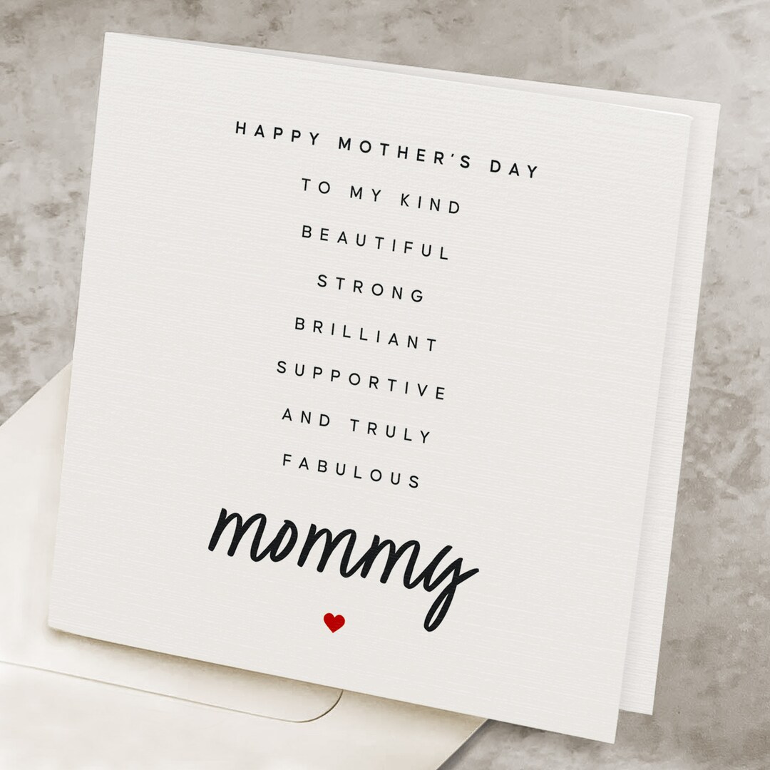 Mommy Happy Mothers Day Card, Cute Poem of Praise, Happy Mother's Day ...
