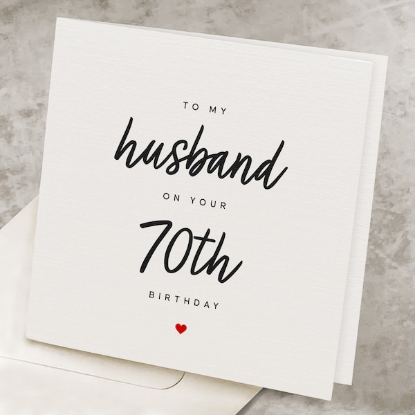 70th Birthday Husband Cards - Etsy