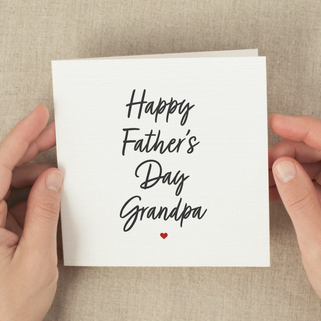 Grandpa Fathers Day Card, Happy Father's Day Card From Granddaughter to ...