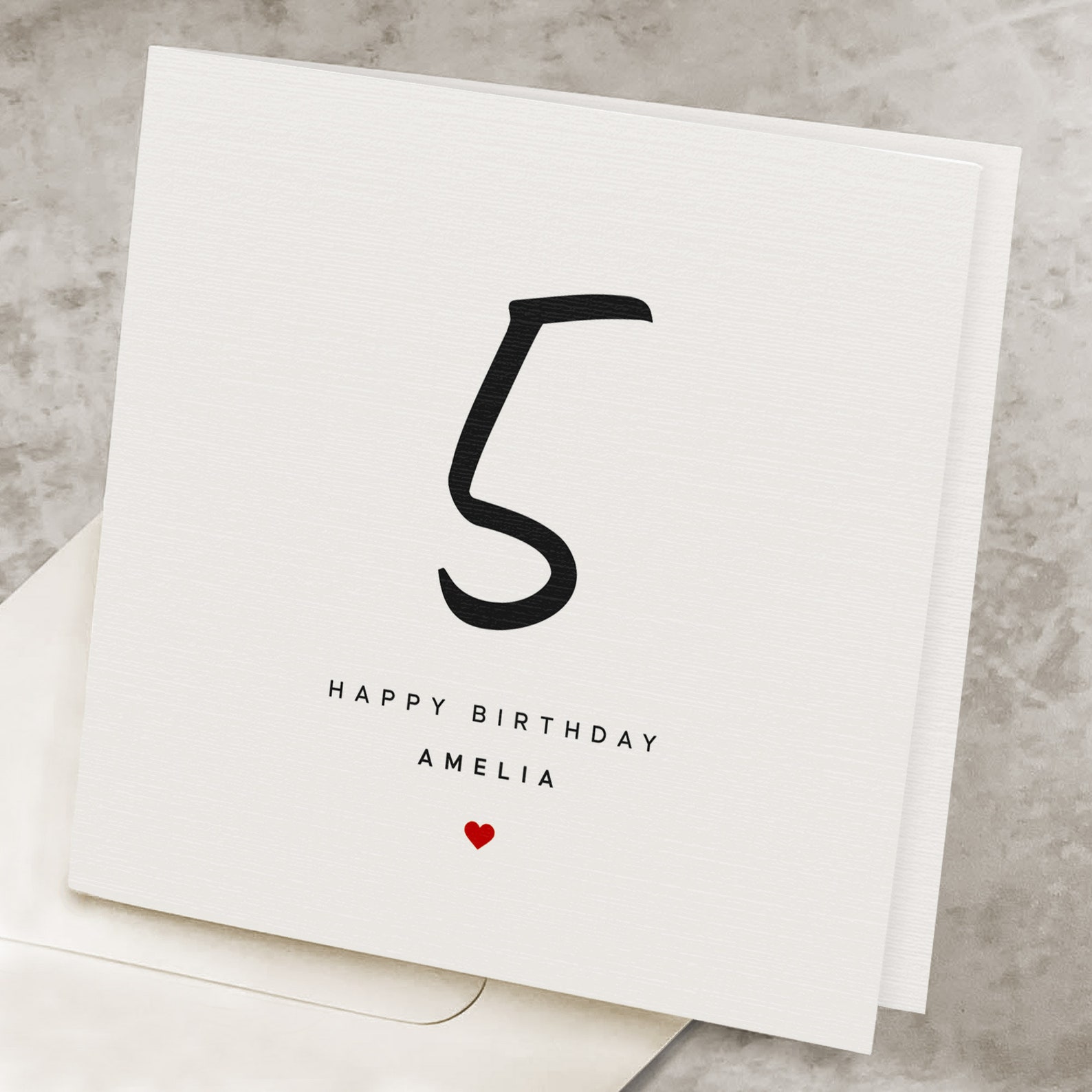 5th Birthday Card for Girl, Fifth Birthday Card for Boy, 5 Years Old ...