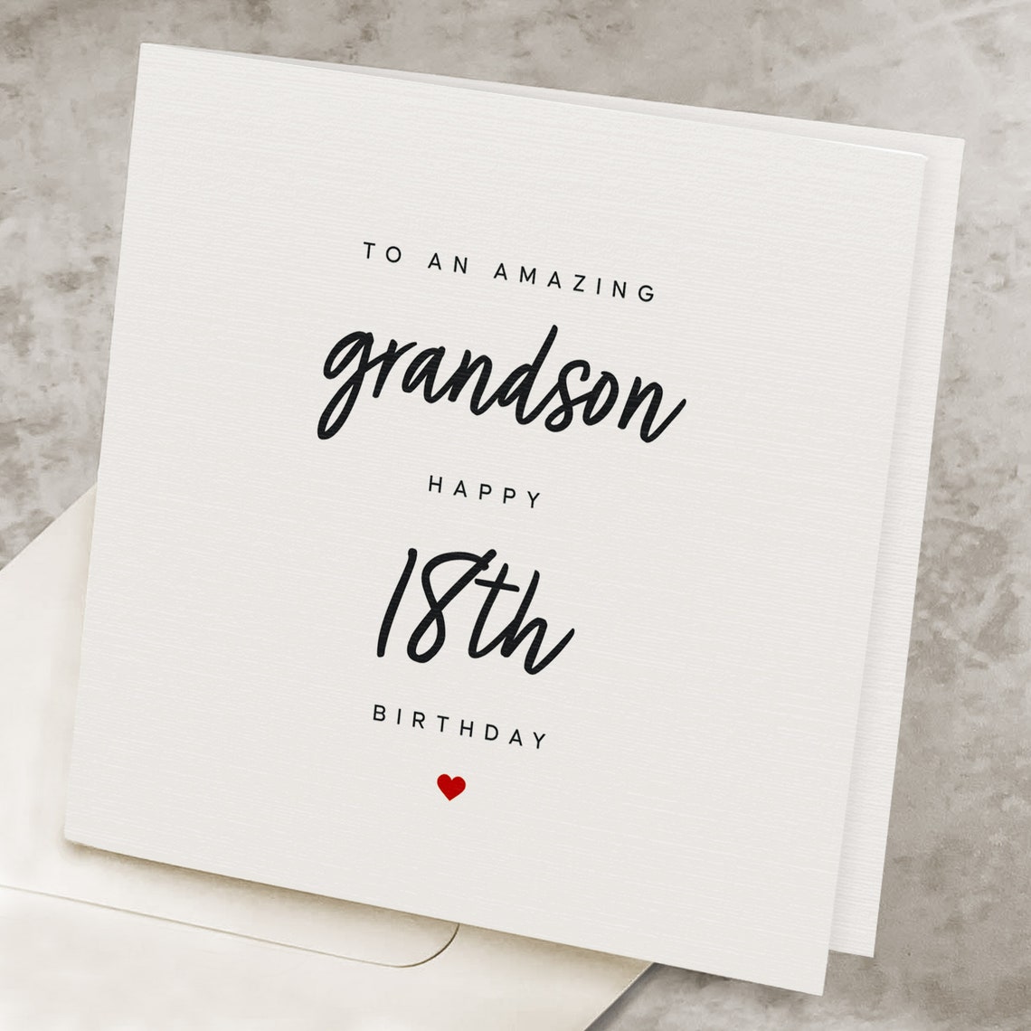 18th Birthday Card for Grandson Grandson's Eighteenth - Etsy