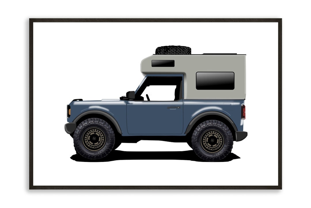 Ford Bronco Camper Premium Satin Poster - Etsy