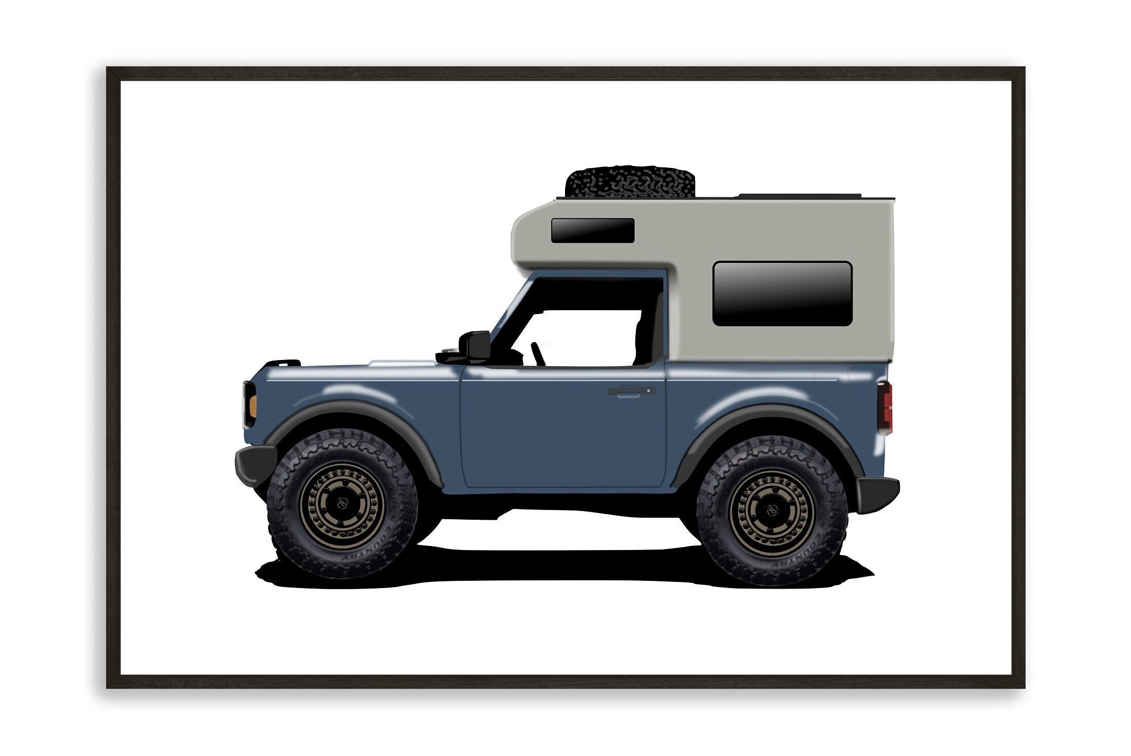 Ford Bronco Camper Premium Satin Poster - Etsy