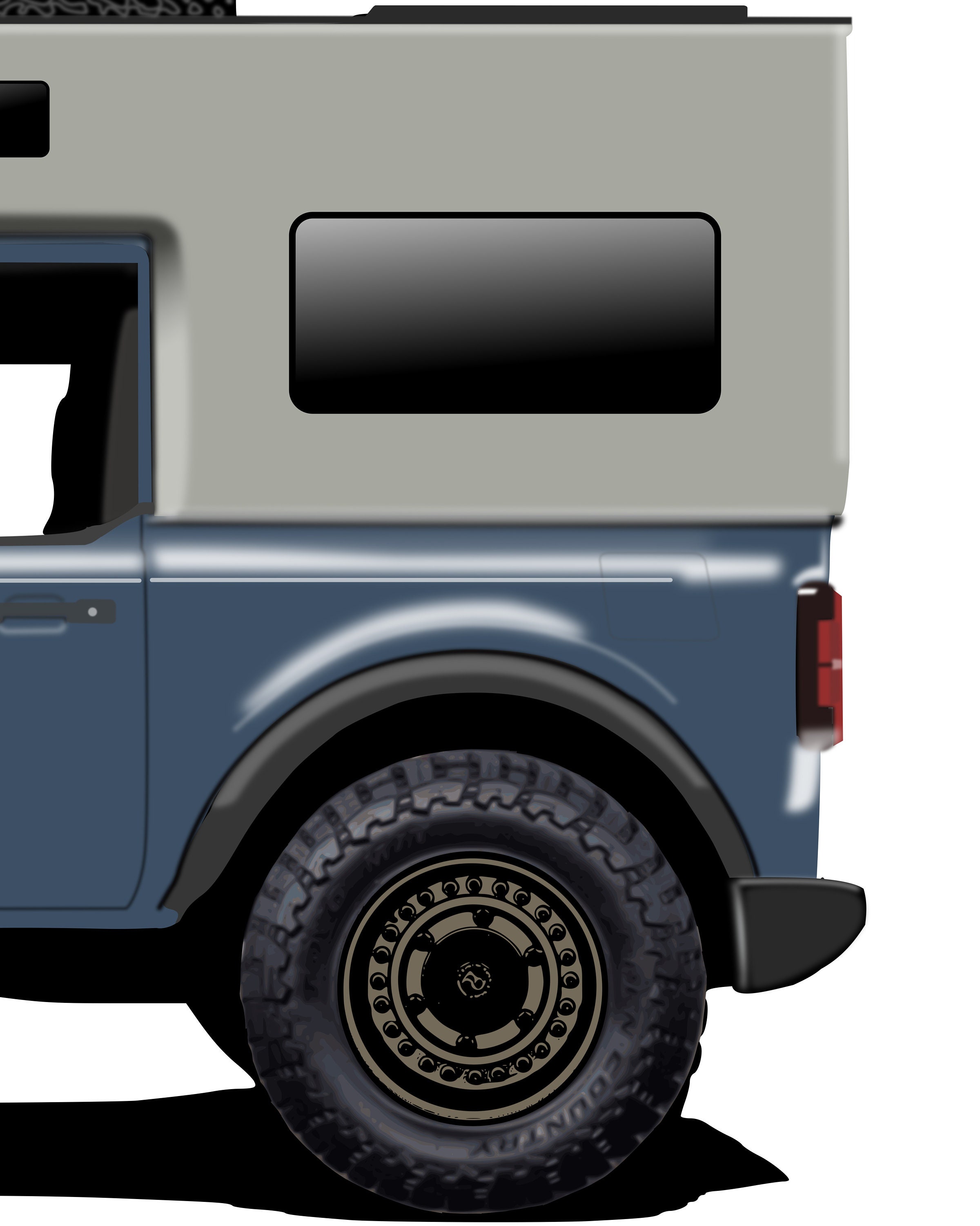 Ford Bronco Camper Premium Satin Poster - Etsy