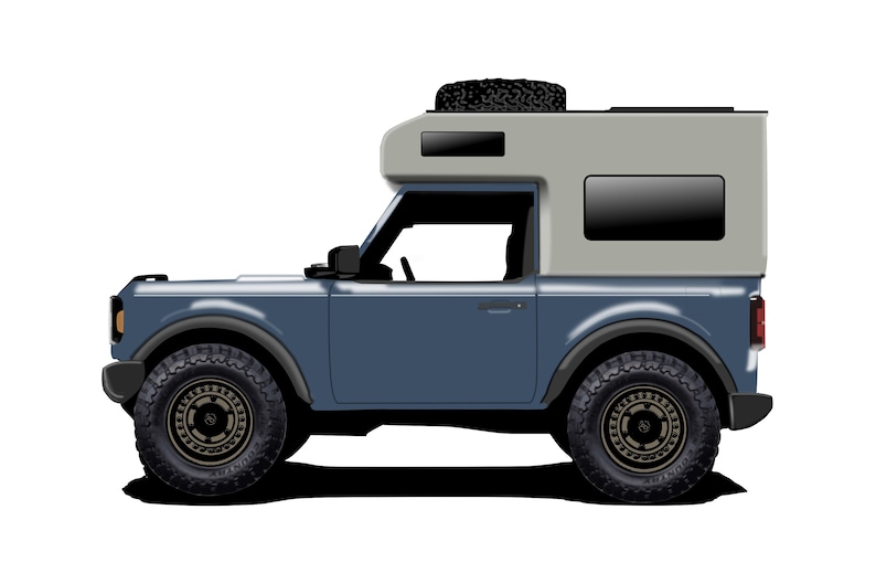 Ford Bronco Camper Premium Satin Poster - Etsy