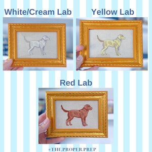 Framed Embroidered Dogs, Pet Portraits Black Lab, Chocolate Lab ...