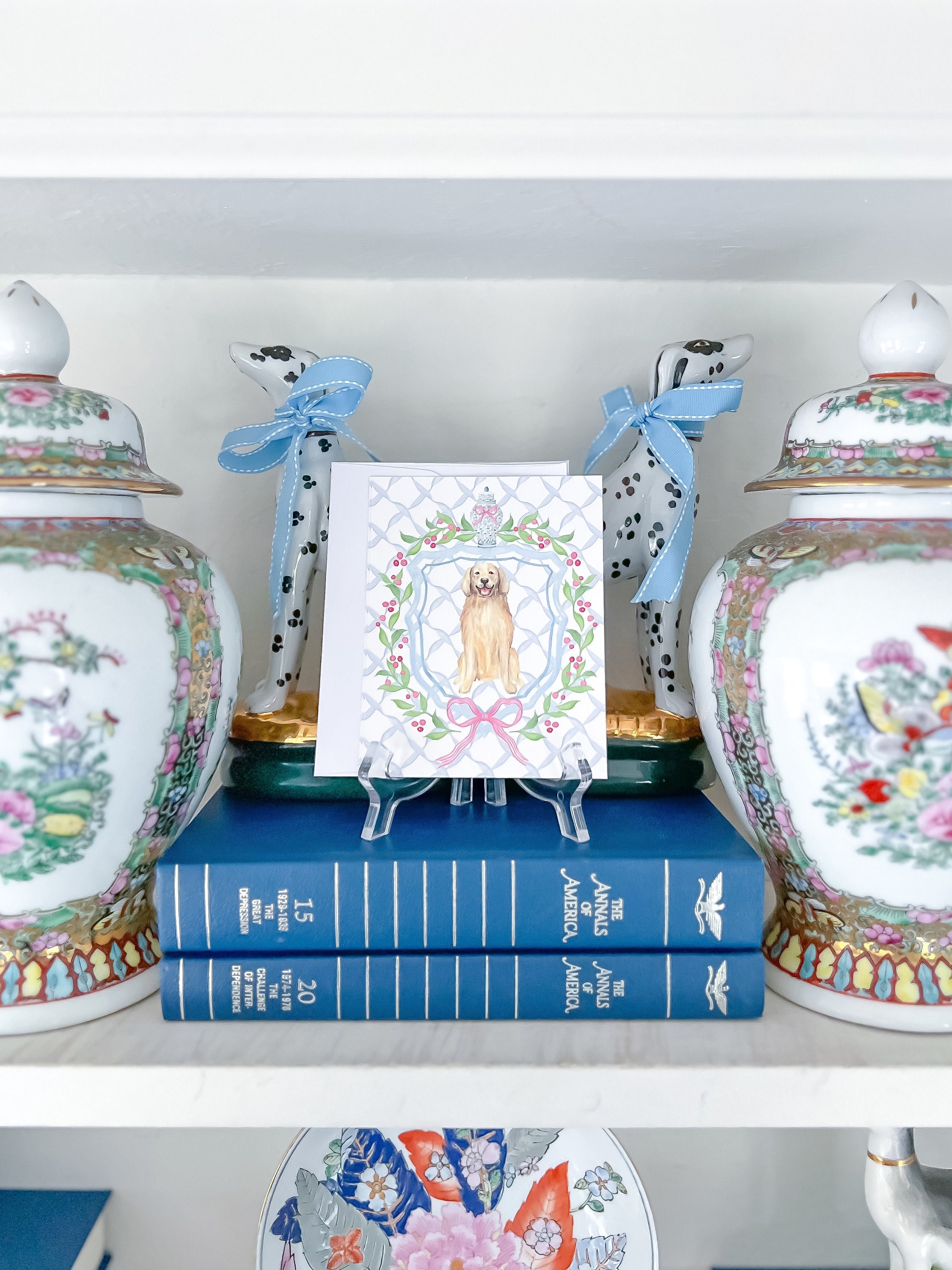 Preppy Dog Watercolor Stationery Set of 25 With Envelopes - Chinoiserie ...