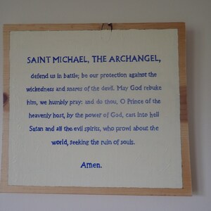 Saint Michael the Archangel Sign - Hand-painted on Solid Oak - Etsy