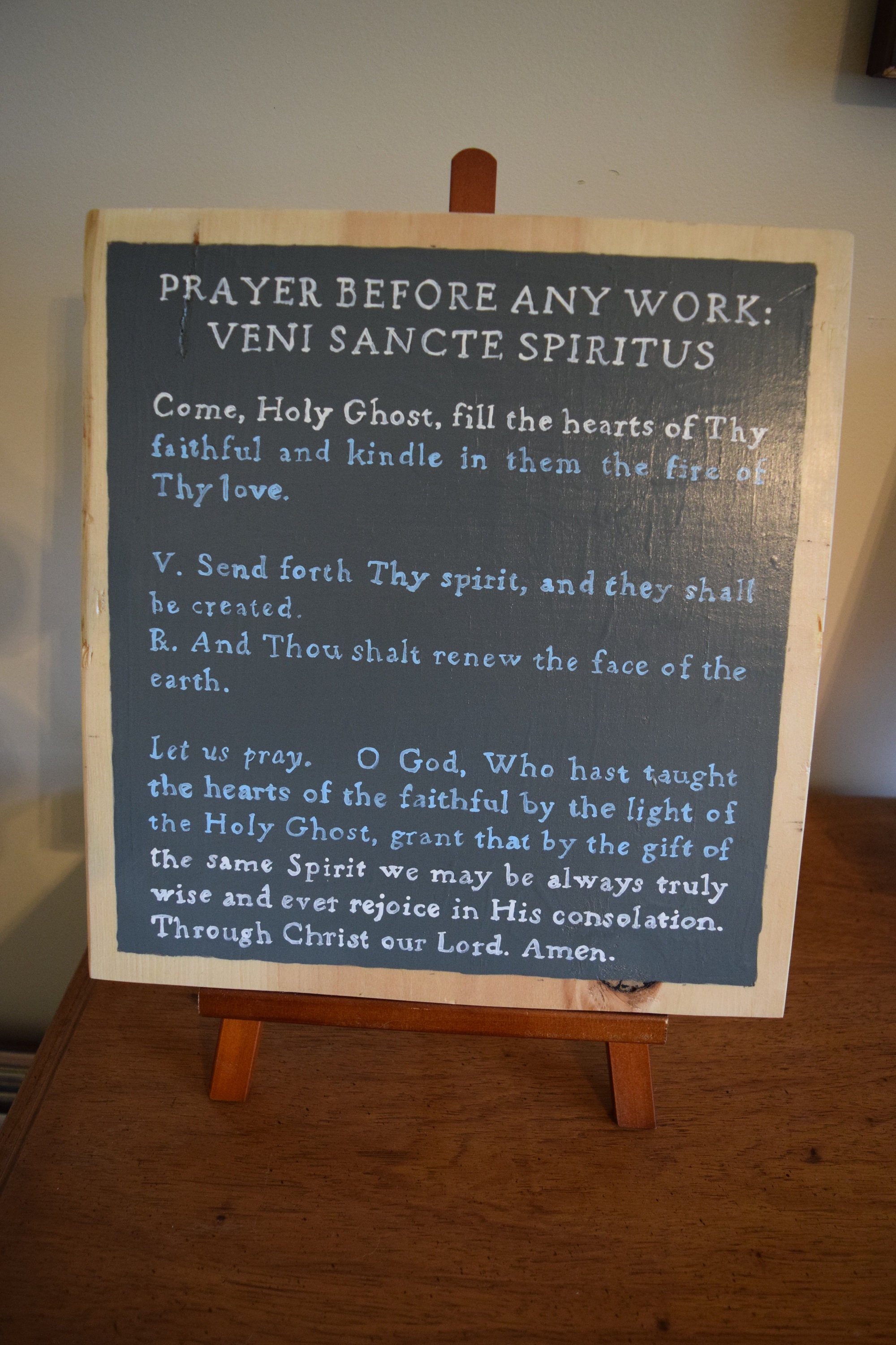 Roman Catholic Prayer Before Work and Prayer After Work Hand-painted ...