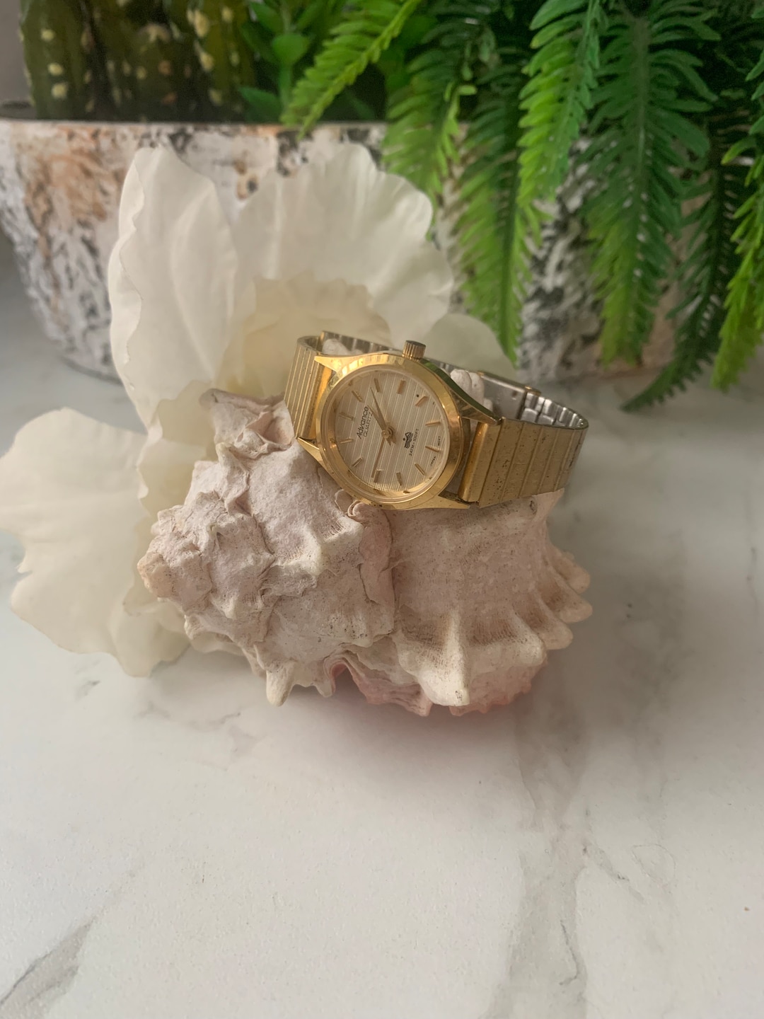 Vintage Advance Gold Tone Ladies Watch, Women’s Advance Quartz Watch ...