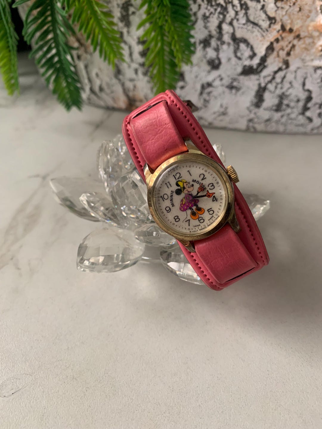 Minnie Mouse Swiss Made Vintage Pink Watch, Vintage Bradley ‘70s Minnie ...