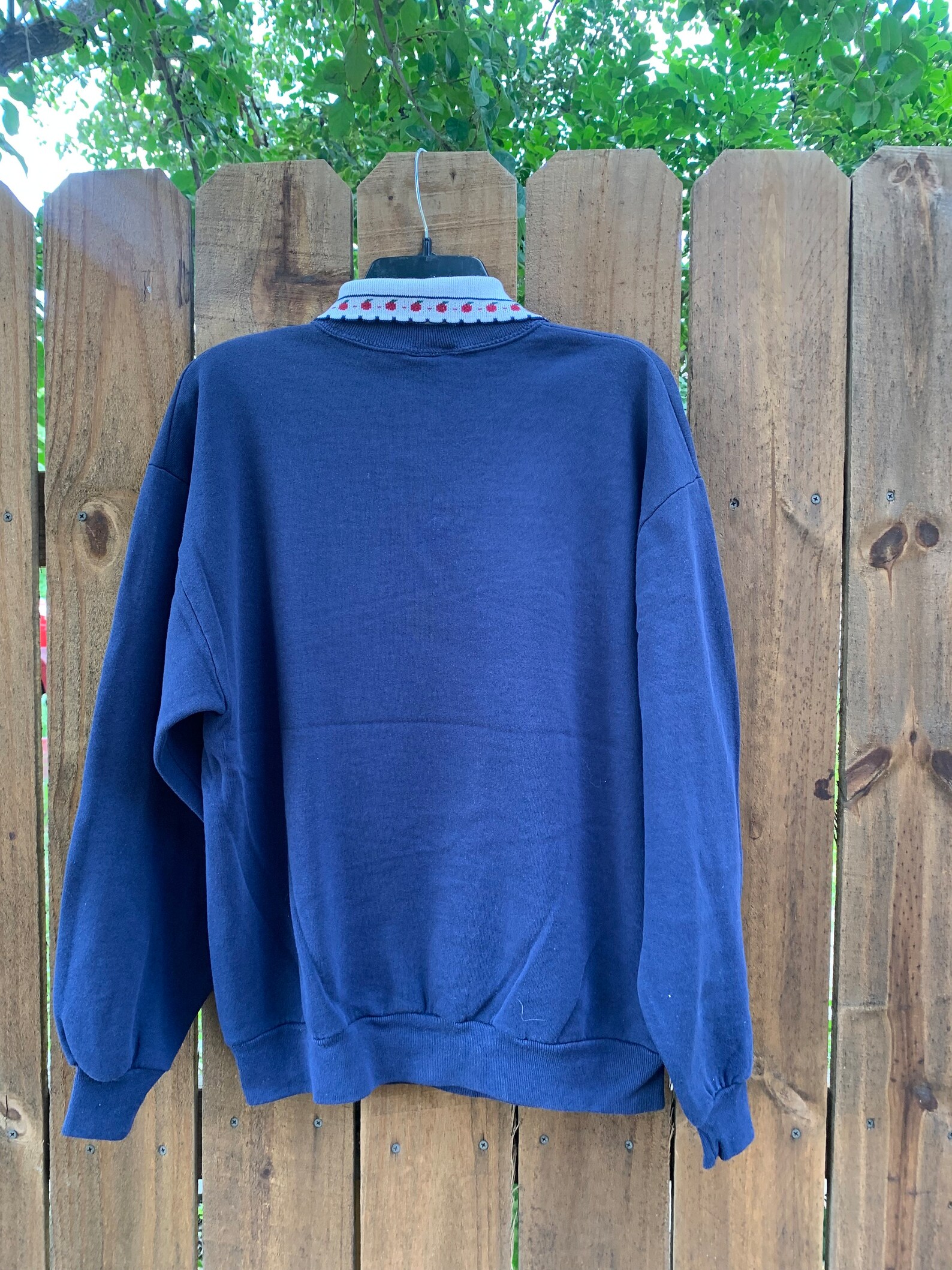 Vintage apples Grandma Sweater Size Large by Gopher Sport, Blue/red ...