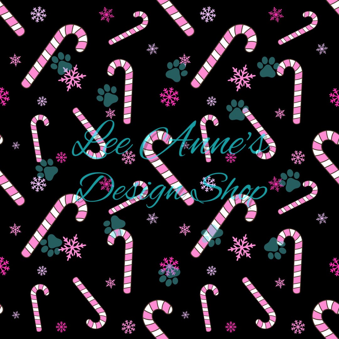 Seamless Pattern, Christmas Seamless, Candy Canes Seamless, Pastel ...