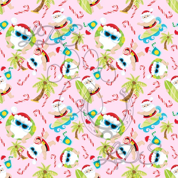 Seamless Pattern Christmas Pattern Beach Christmas Tropical - Etsy ...