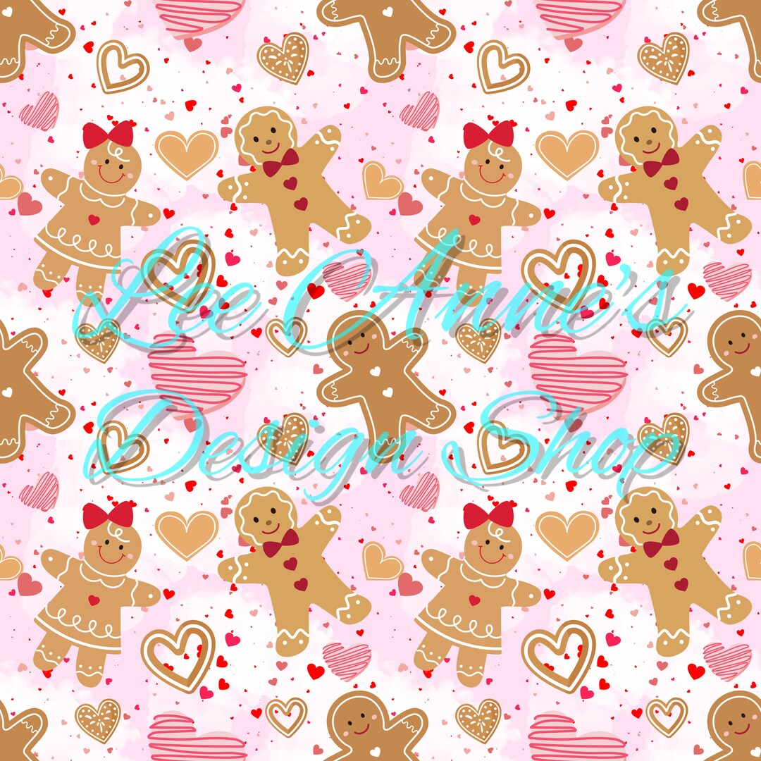 Seamless Pattern, Valentines Seamless, Gingerbread Seamless ...