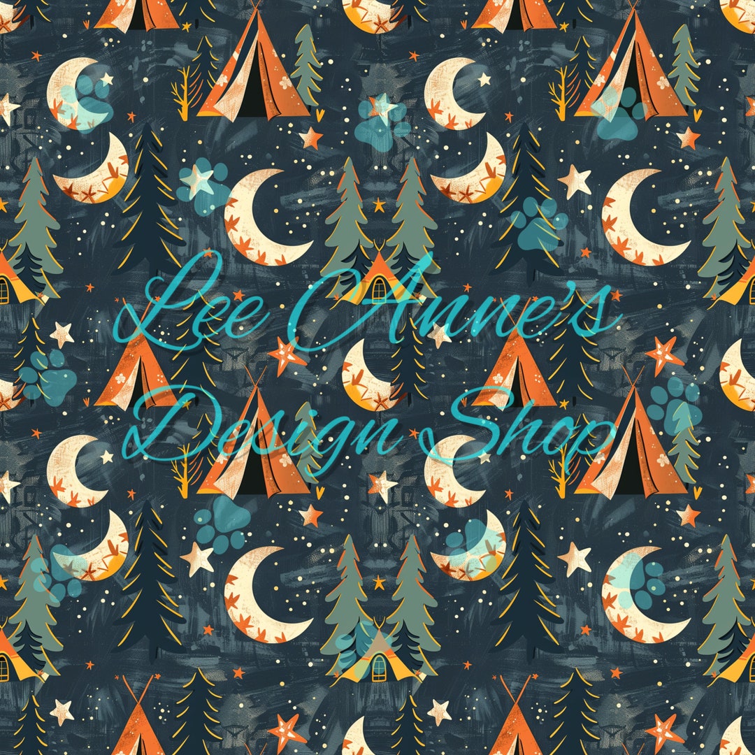 Seamless Pattern, Camping Seamless, Tent Seamless, Outdoors Seamless ...