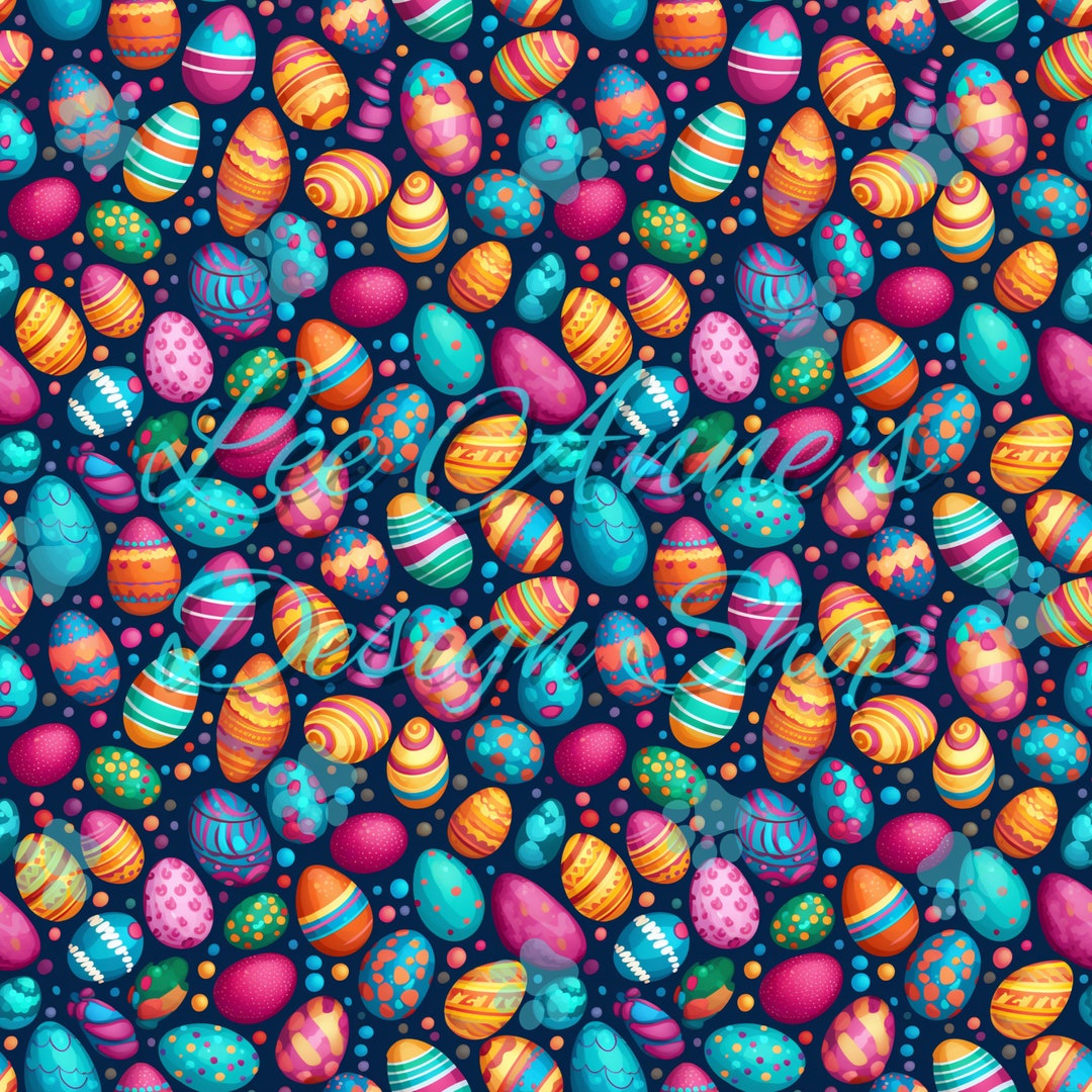 Seamless Pattern, Easter Seamless, Easter Candy Seamless, Easter Eggs ...