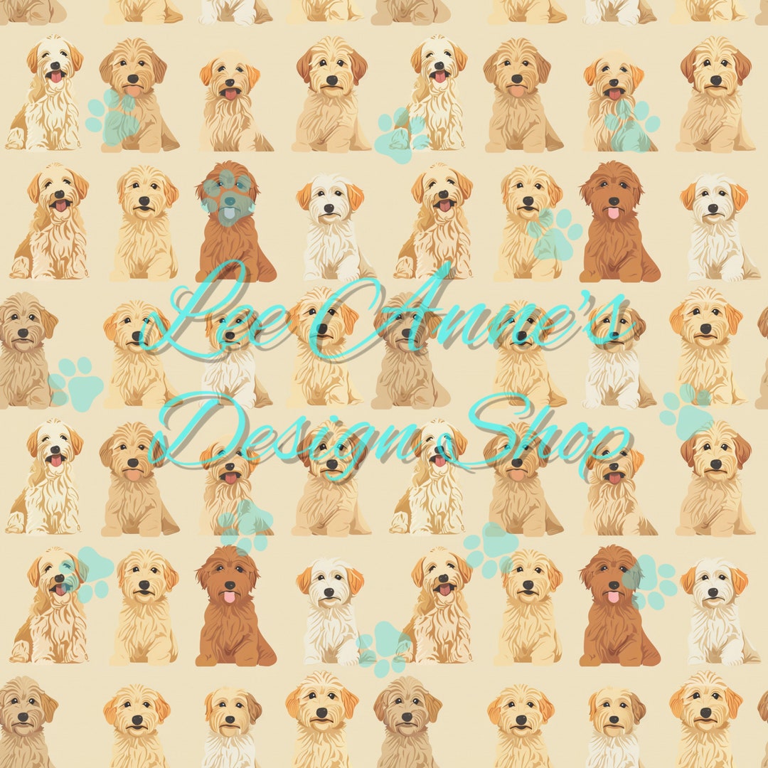 Seamless Pattern, Dog Seamless, Labradoodles Seamless, Doodles Seamless ...