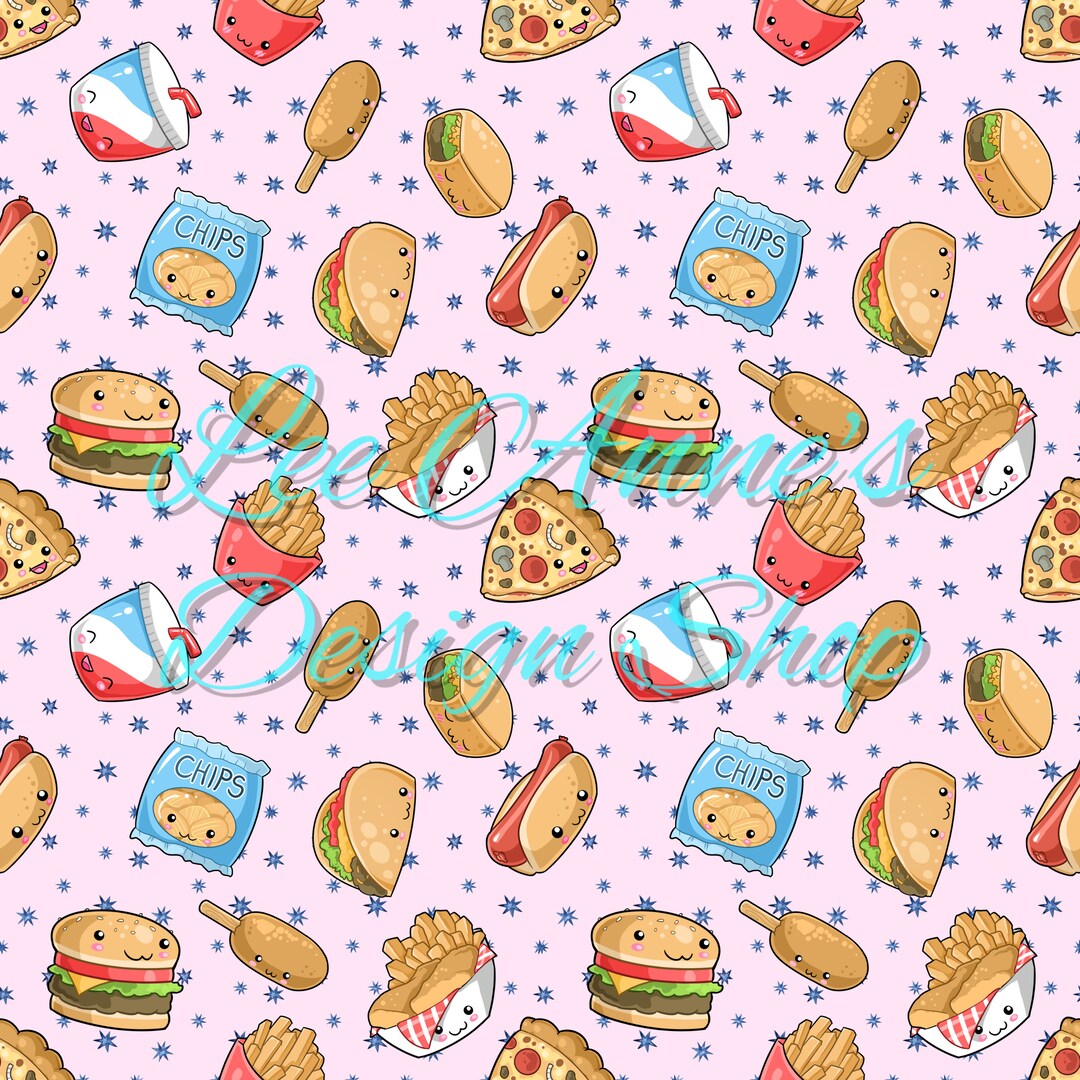 Seamless Pattern, Food Seamless, Junk Food Seamless, Hot Dog Seamless ...
