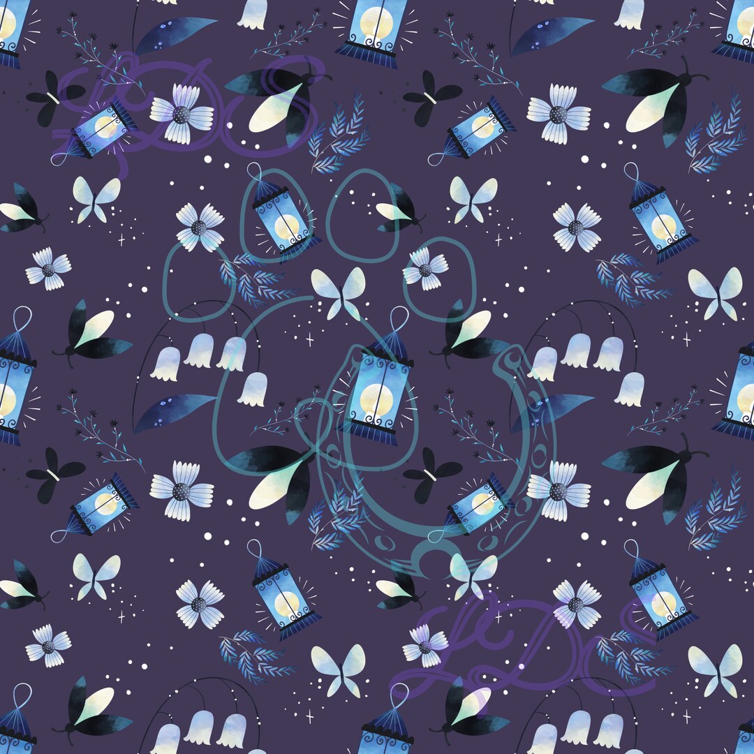 Seamless Pattern, Fireflies Pattern, Mystical Pattern, Magic Pattern ...
