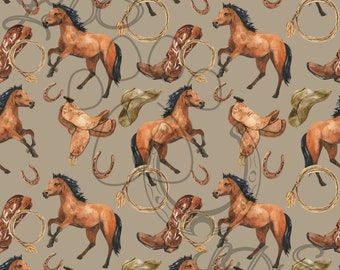 Seamless Cowboy Pattern - Etsy