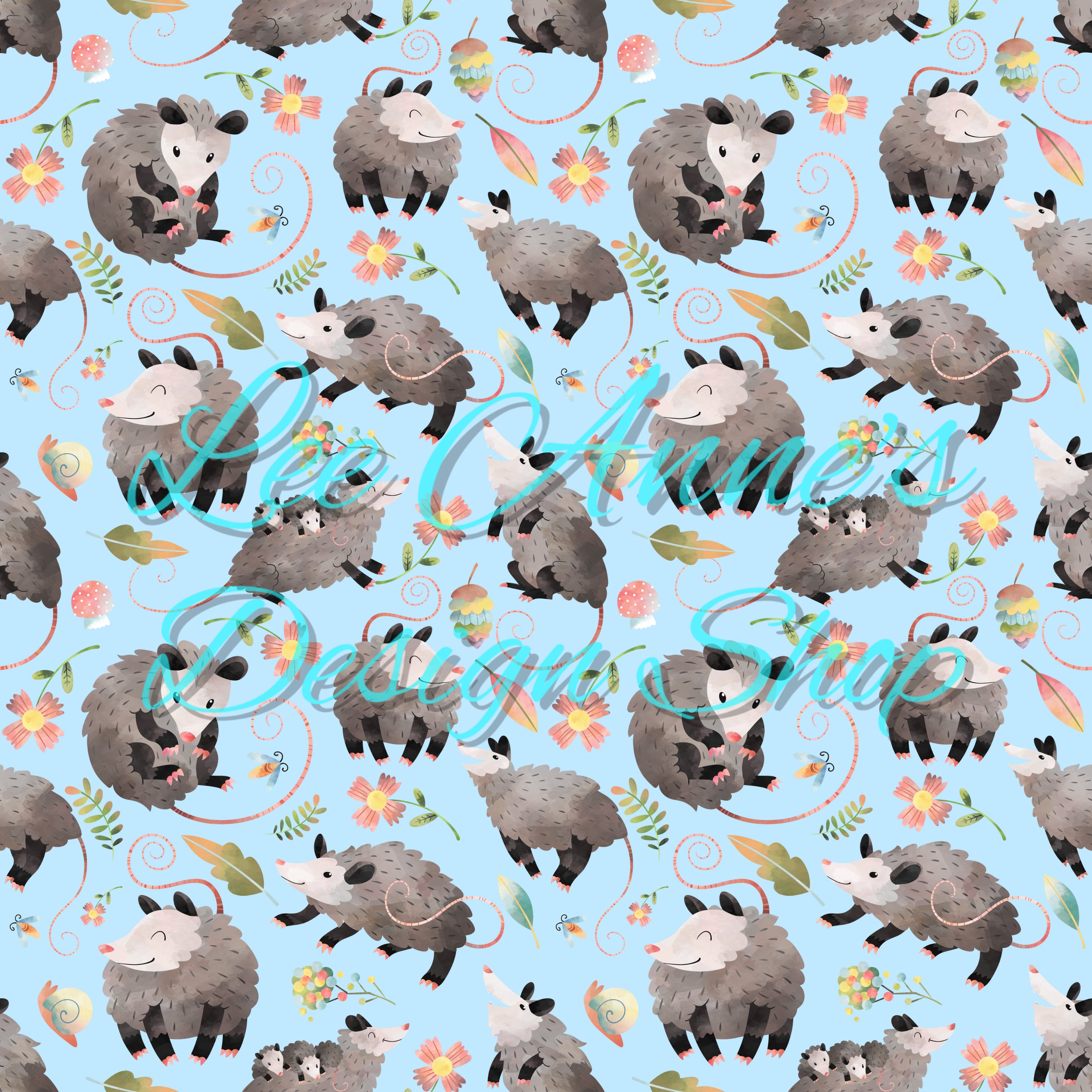 Seamless Pattern, Possum Seamless, Opossum Seamless, Trash Seamless ...