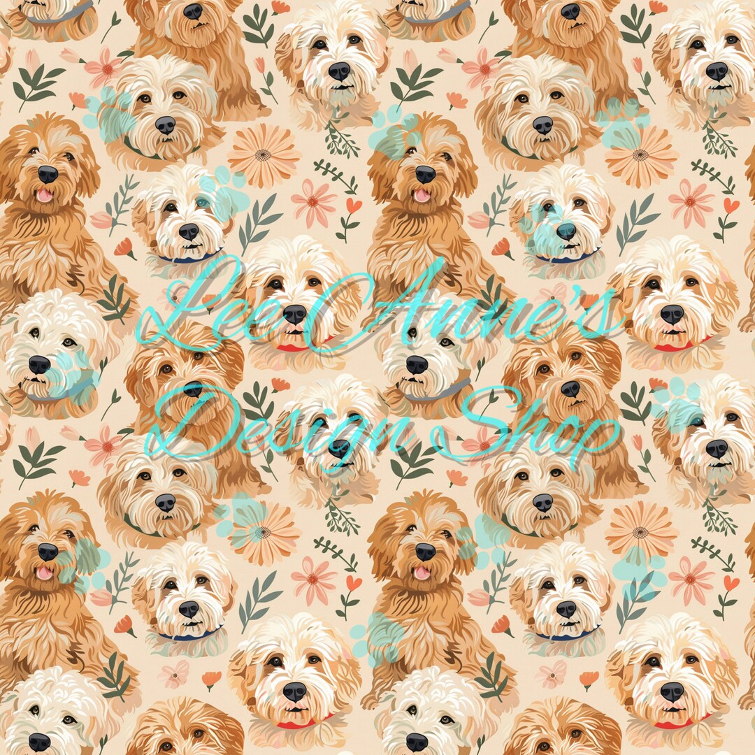 Seamless Pattern, Dog Seamless, Labradoodles Seamless, Doodles Seamless ...