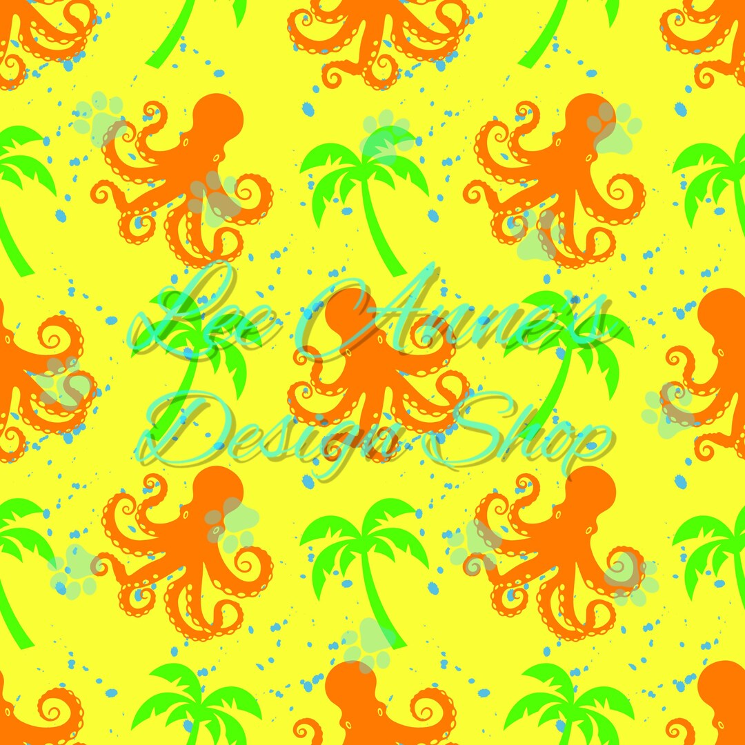 Seamless Pattern, Safe Swim Seamless, Octopus Seamless, Swim Seamless ...