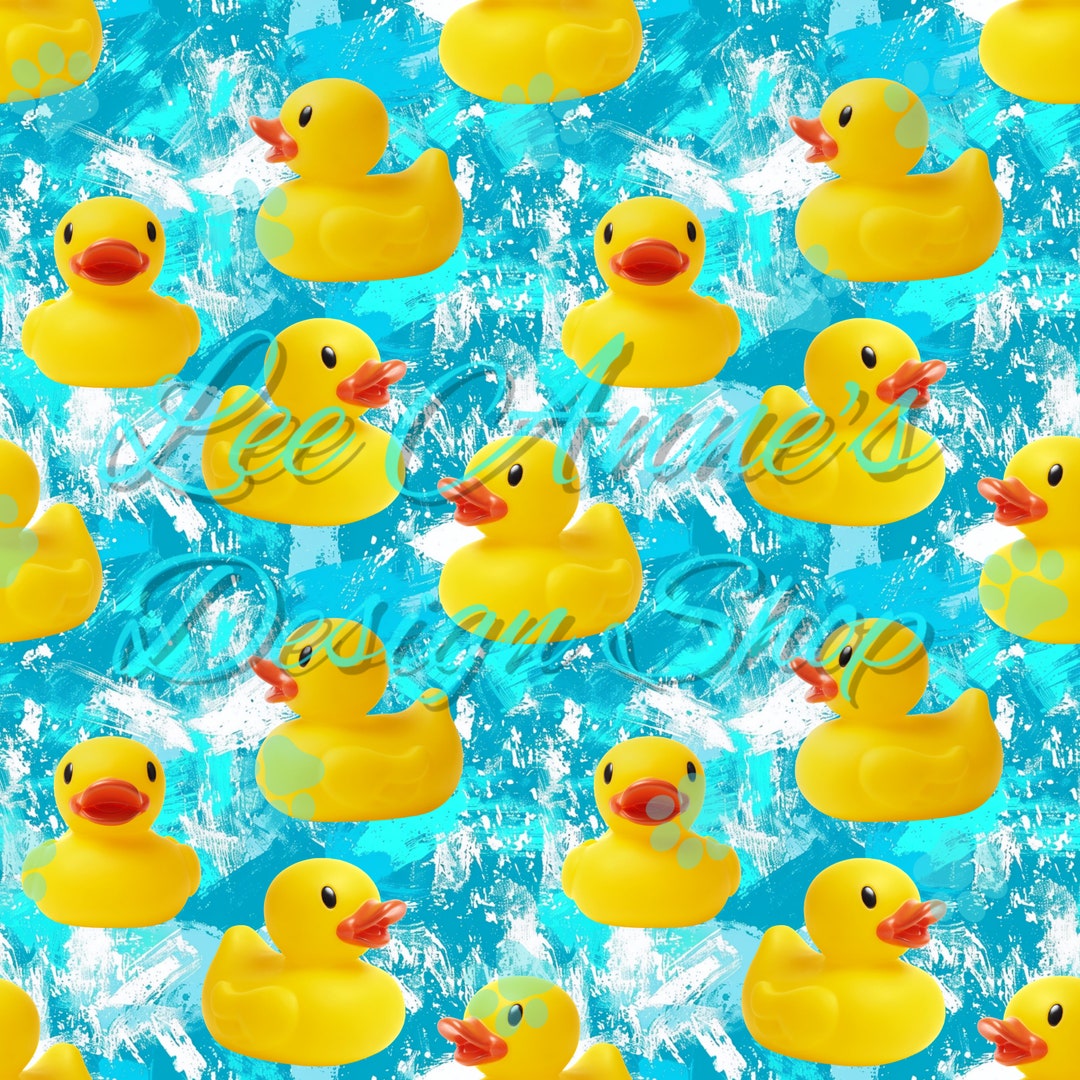 Seamless Pattern, Rubber Duck Seamless, Swim Seamless, Duck Pool, Duck ...