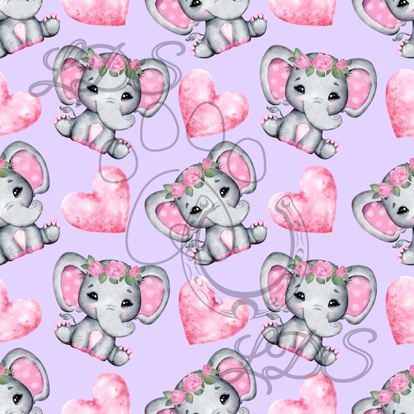 Girly Elephant - Etsy