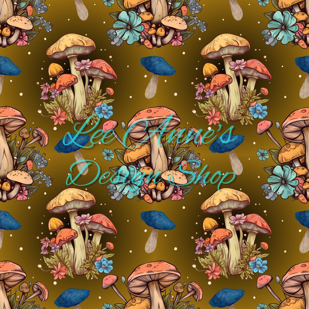 Seamless Pattern, Mushroom Seamless, Cottage Core Seamless - Etsy