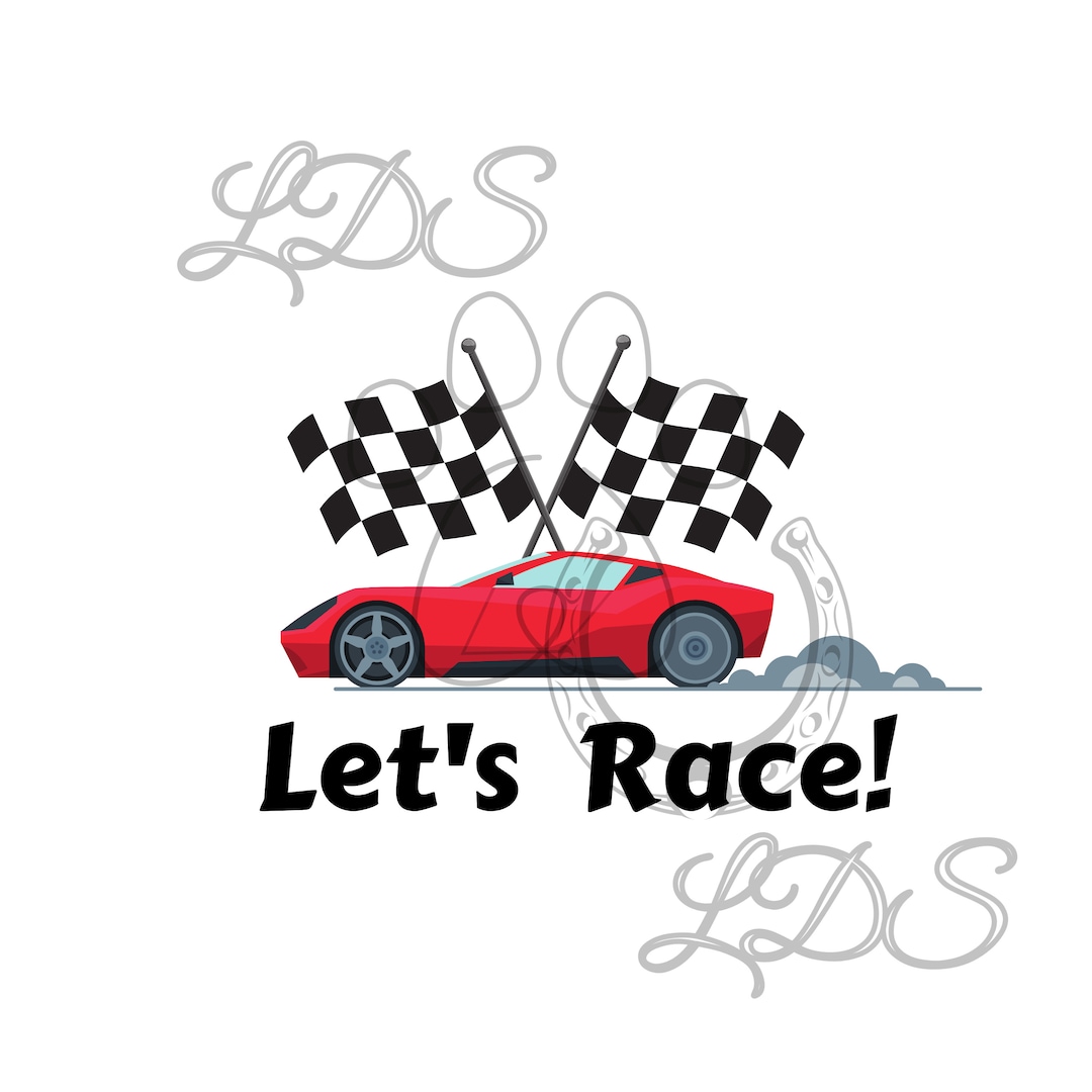 Race Car Sublimation, Let's Race, Race Car Png, Race Car Flag, Red Car ...