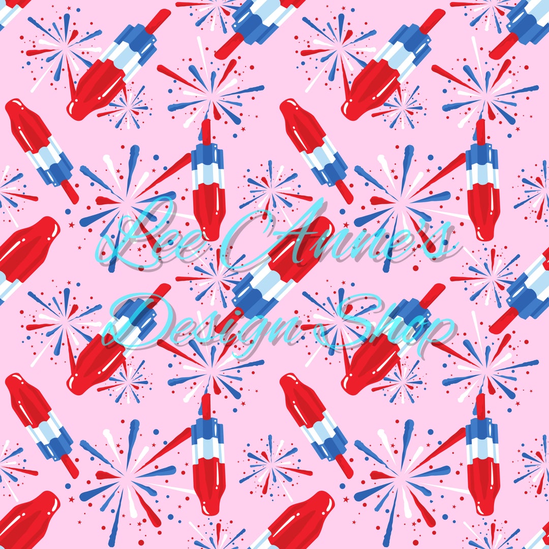 Seamless Pattern, Fourth of July Seamless, Bomb Pop Seamless ...