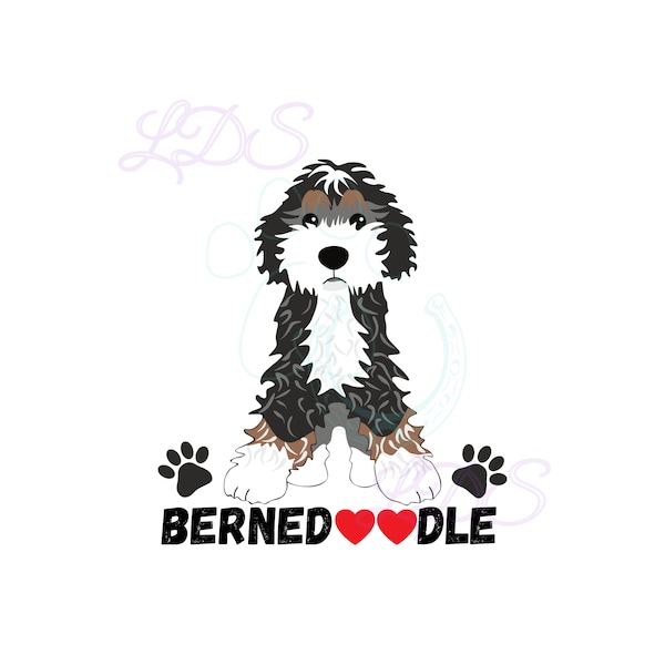 Bernedoodle Clipart - Etsy