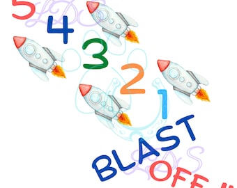 Blast off Clipart - Etsy