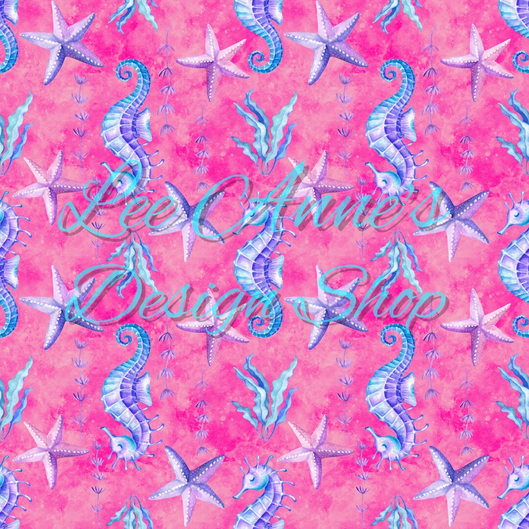 Seamless Pattern, Seahorse Pattern, Sea Horse Seamless, Watercolor ...