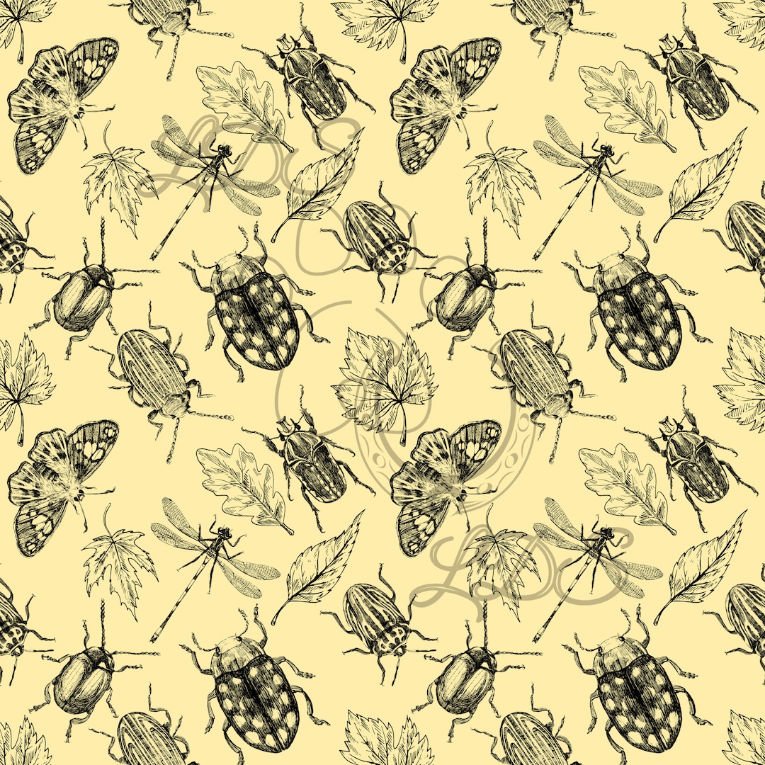 Seamless Pattern, Bugs Pattern, Bugs Seamless, Insects Pattern, Insects ...