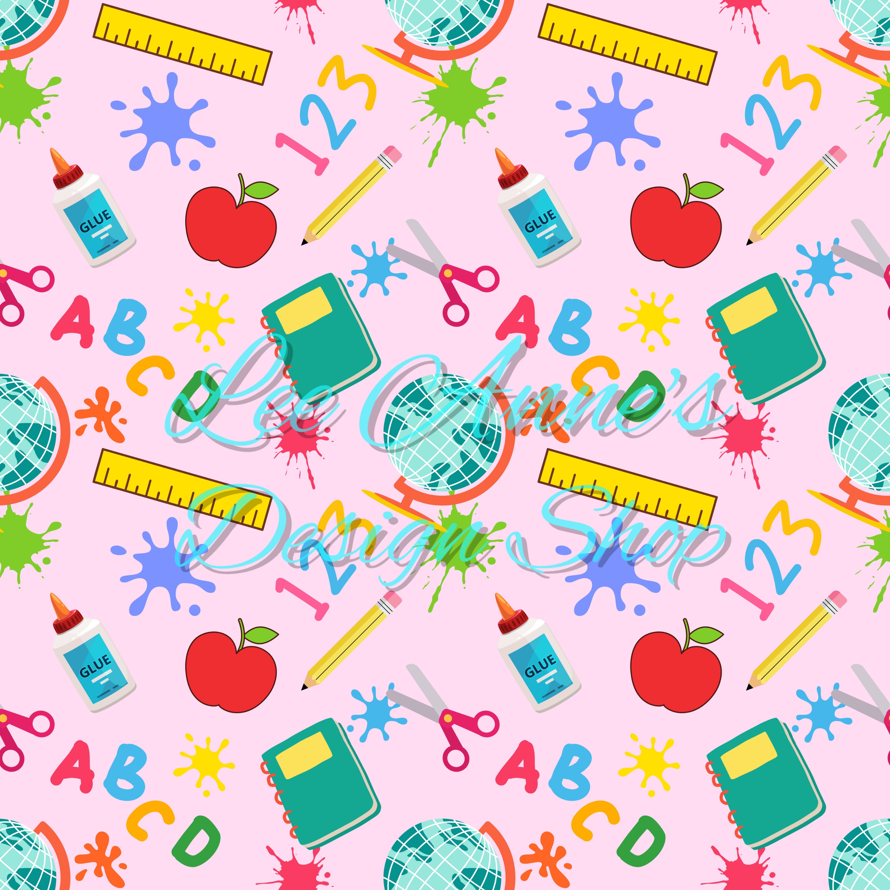 Seamless Pattern, School Seamless, School Pattern, School Supplies ...