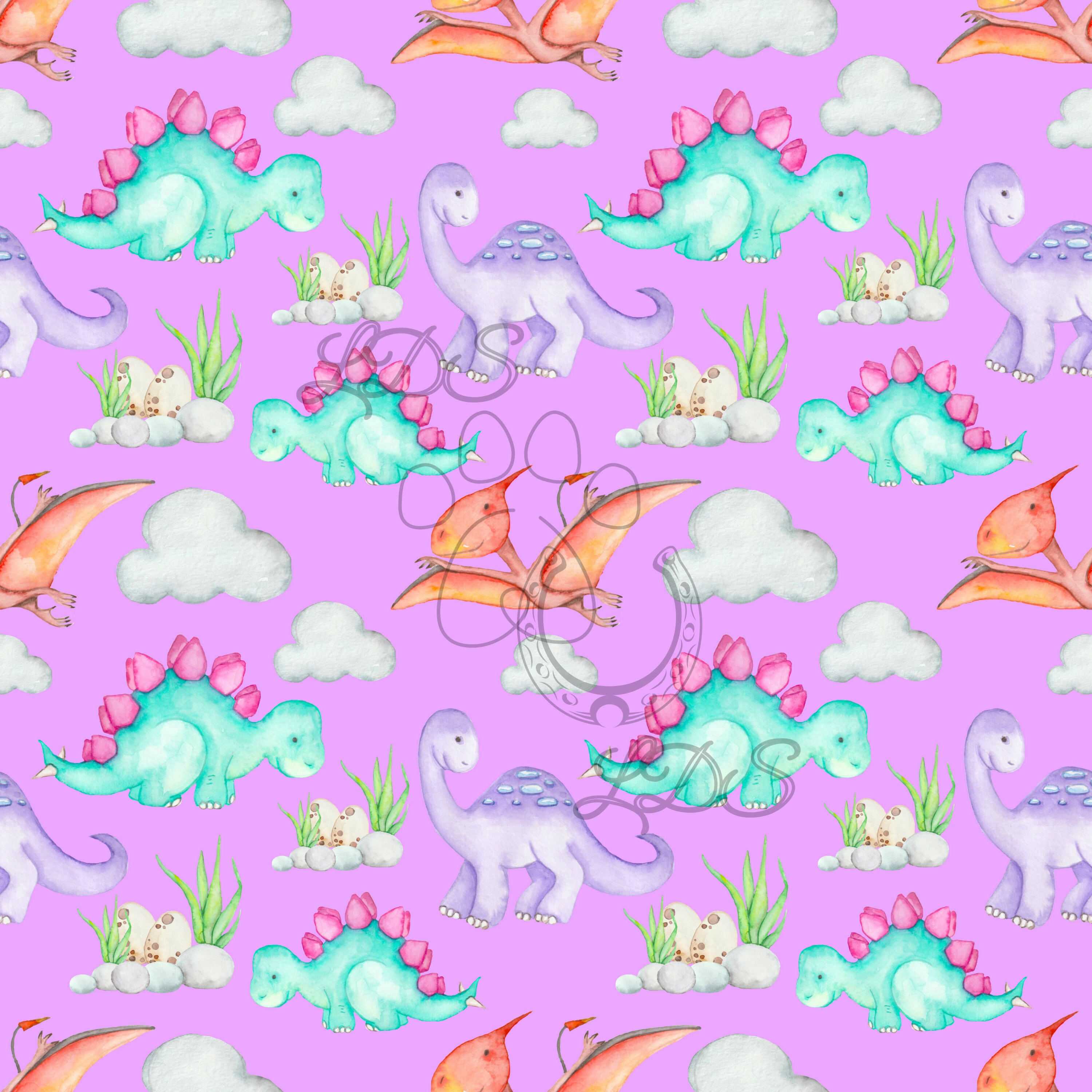 Seamless Pattern Dinosaur Pink Seamless Dinosaur Pink - Etsy