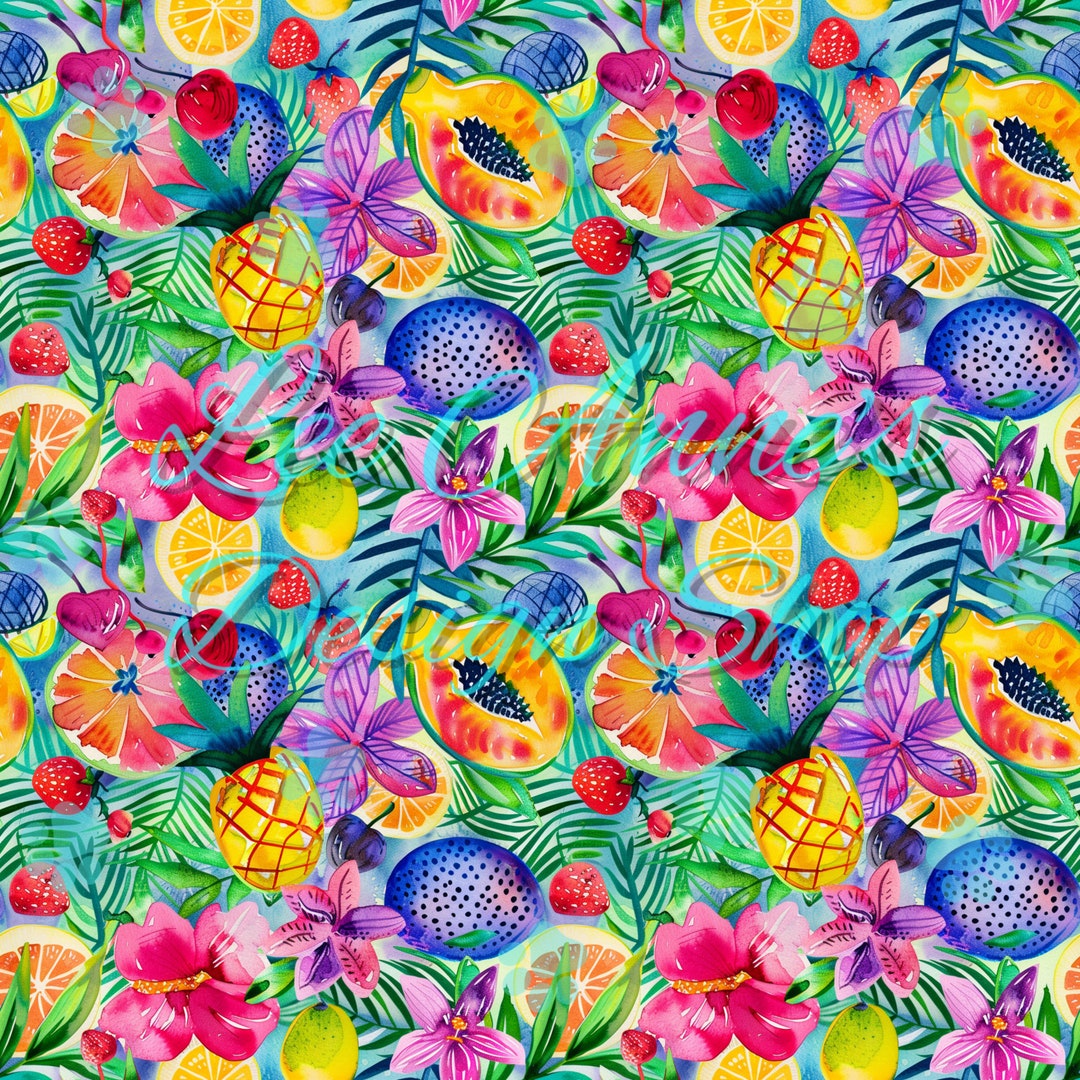 Seamless Pattern, Floral Seamless, Tropical Floral Seamless, Summer ...