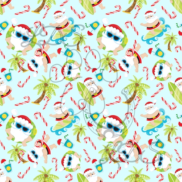 Tropical Santa - Etsy