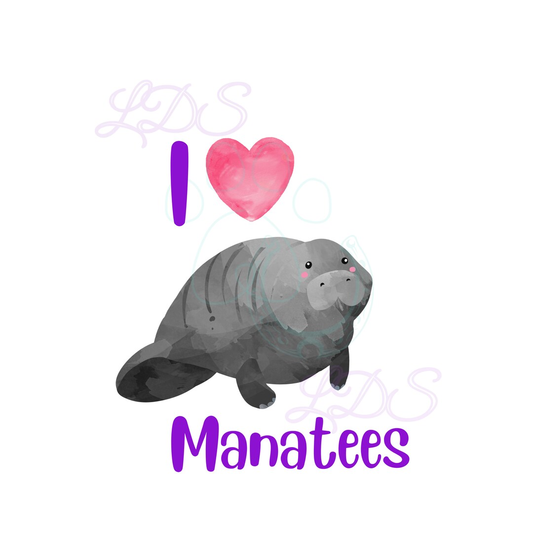 Manatee,i Love Manatees, Heart, Png - Etsy