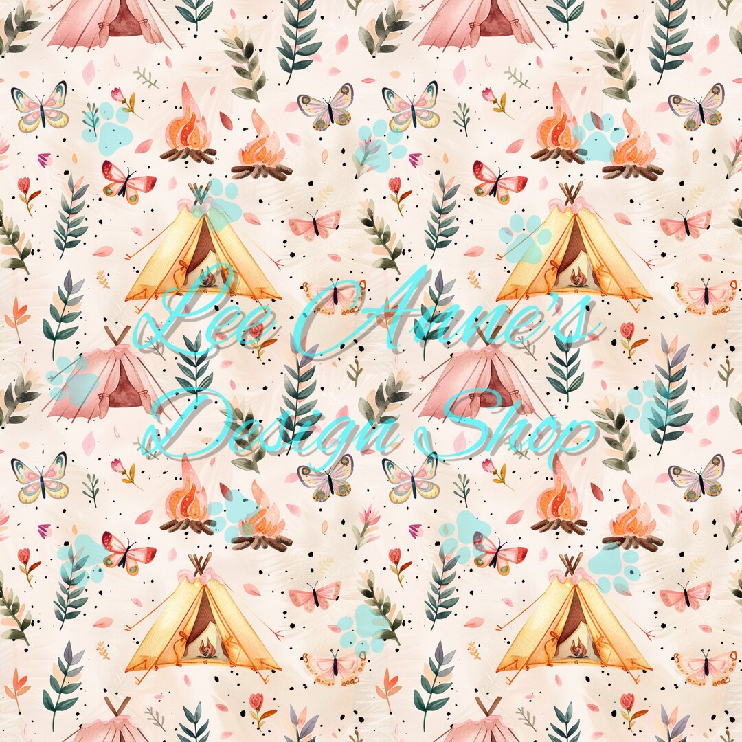 Seamless Pattern, Camping Seamless, Tent Seamless, Outdoors Seamless ...