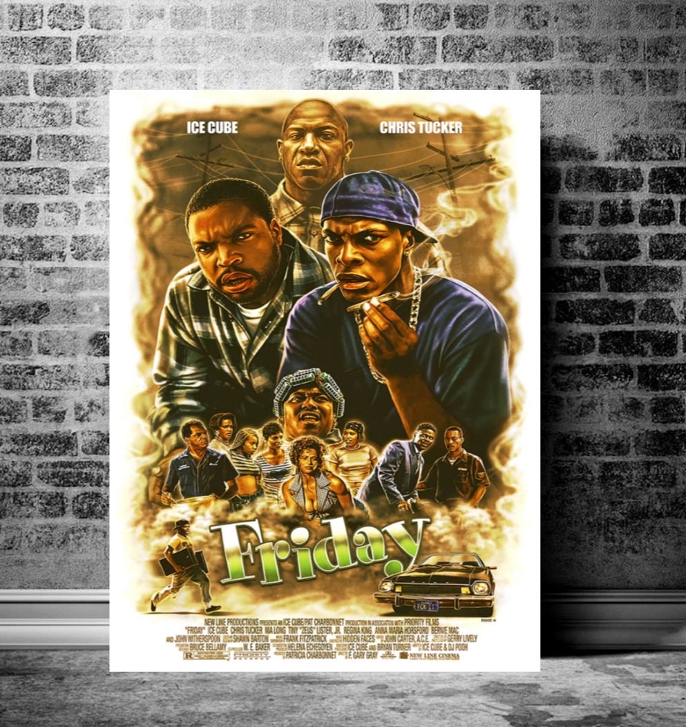 Friday Movie 90's Craig & Smokey Pop Art Poster sz. - Etsy