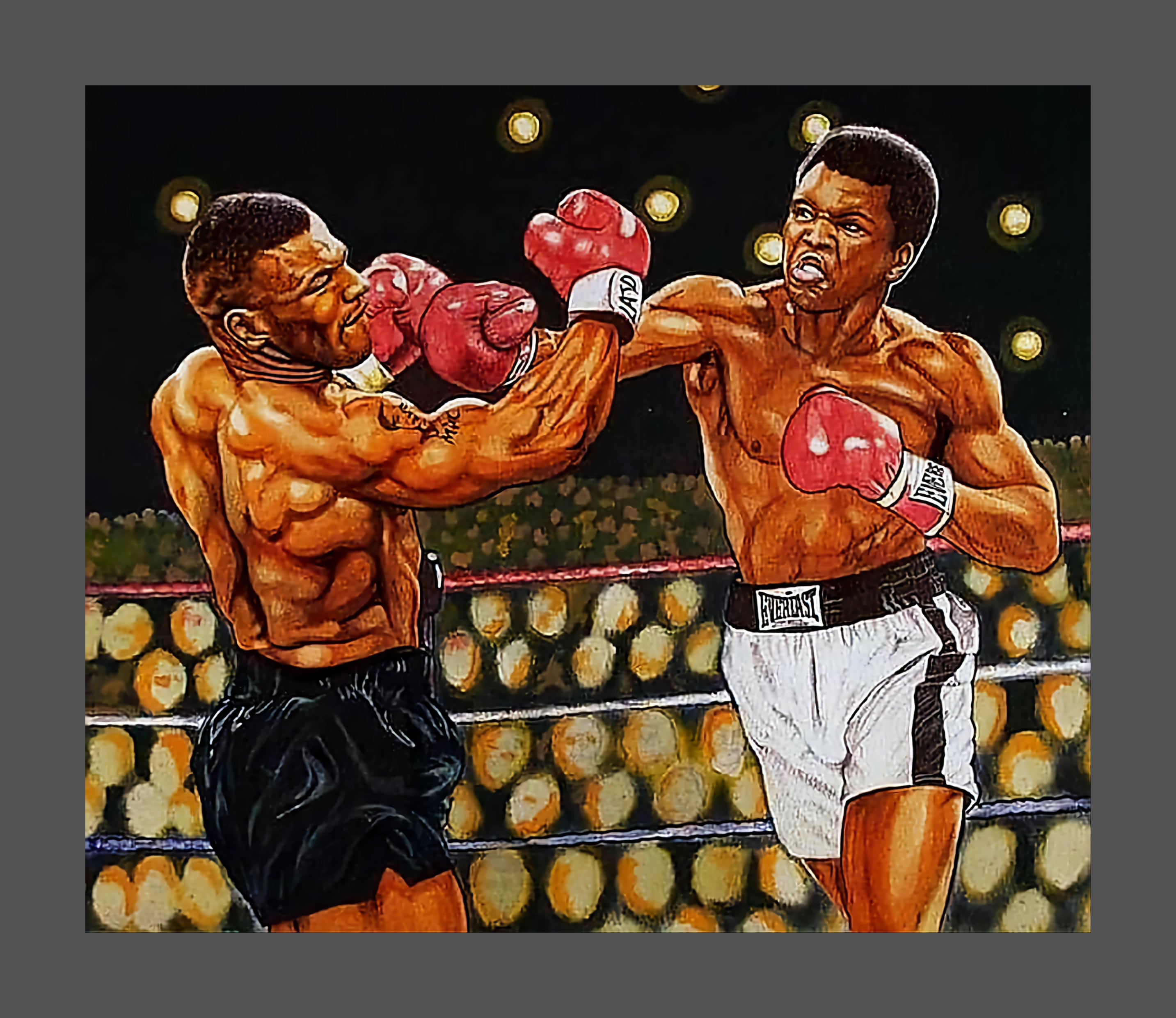 Muhammad Ali Vs Mike Tyson Heavyweight Champions Boxing Pop Art Poster ...