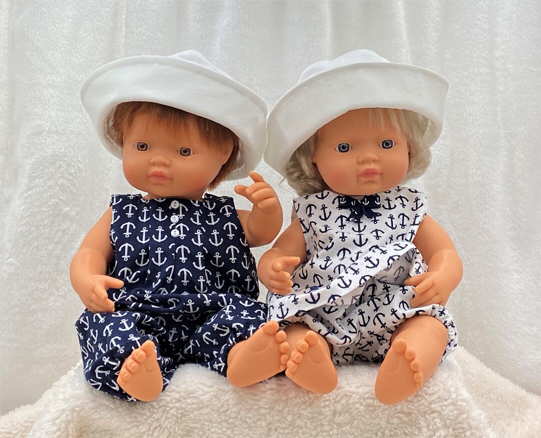 Baby Doll Sailor Suits Doll Clothes Boy Girl Sailor Outfits Miniland ...