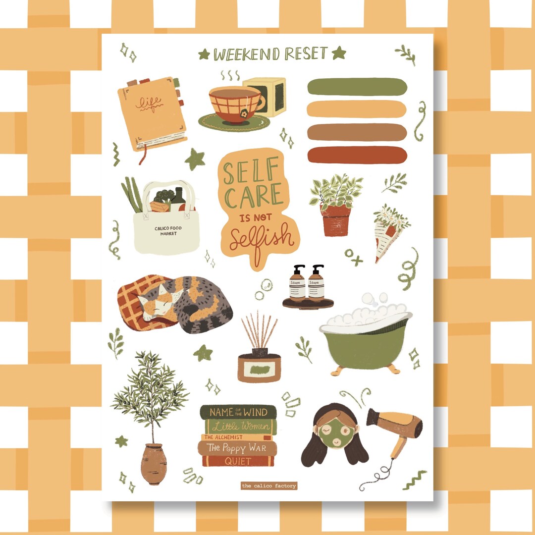 Sticker Sheet Weekend Reset Bullet Journal Stickers, Planner Stickers ...