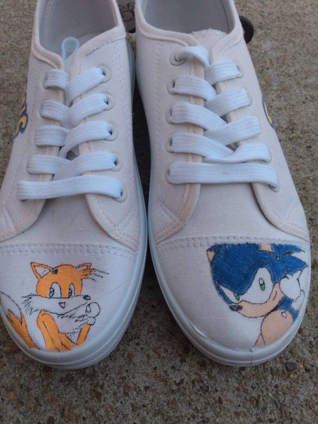 Sonic the Hedgehog Canvas Shoes. - Etsy