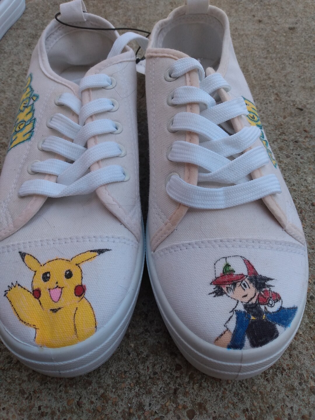 Custom Hand Drawn Pokemon Shoes - Etsy