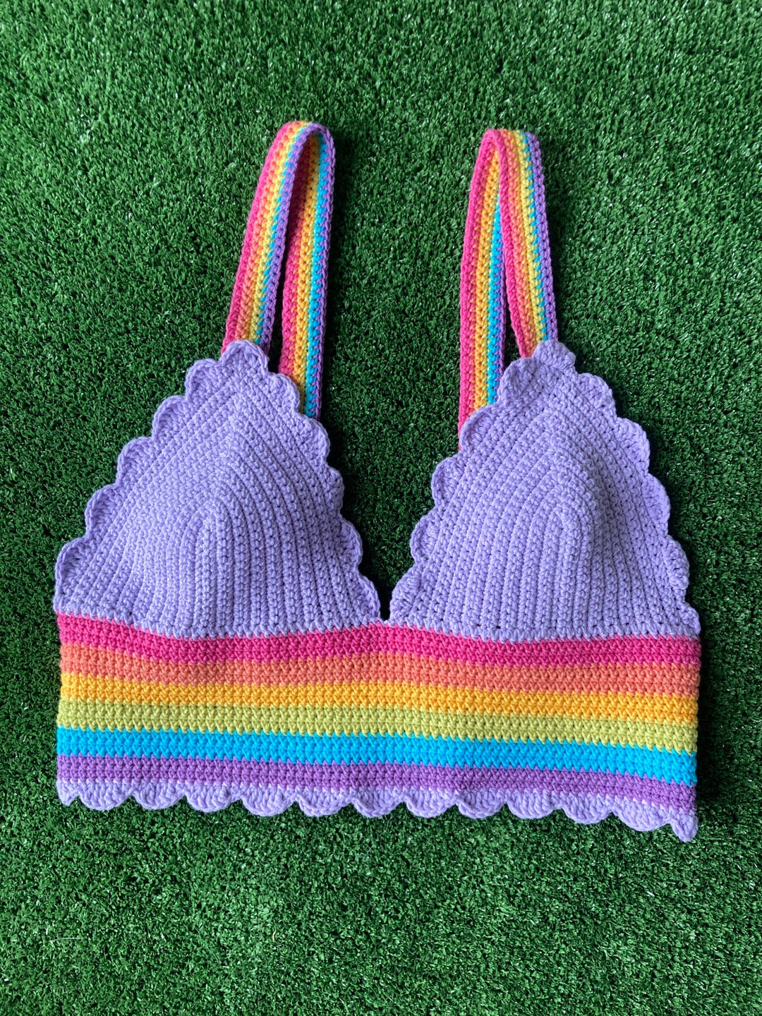 Crochet Rainbow Top - Etsy